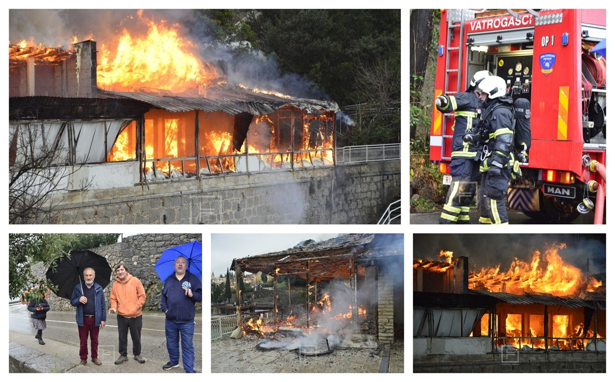 [FOTO] Požar u Voloskom lokaliziran, vatrogasci još na terenu