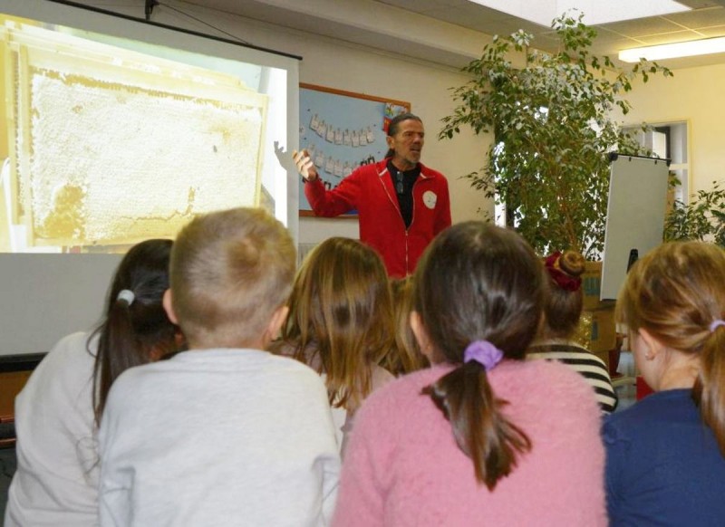 [FOTO] Predsjednik Pčelarske udruge Učka educirao učenike OŠ Drago ...